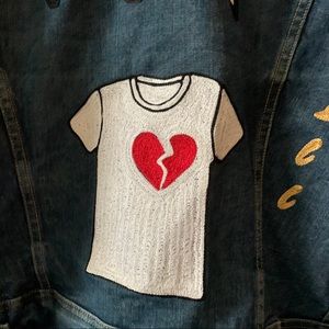 Lee | Jackets & Coats | Vintage Lee Distressed Embroidered Jean Jacket ...